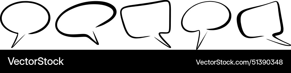 Cartoon speech bubbles Royalty Free Vector Image