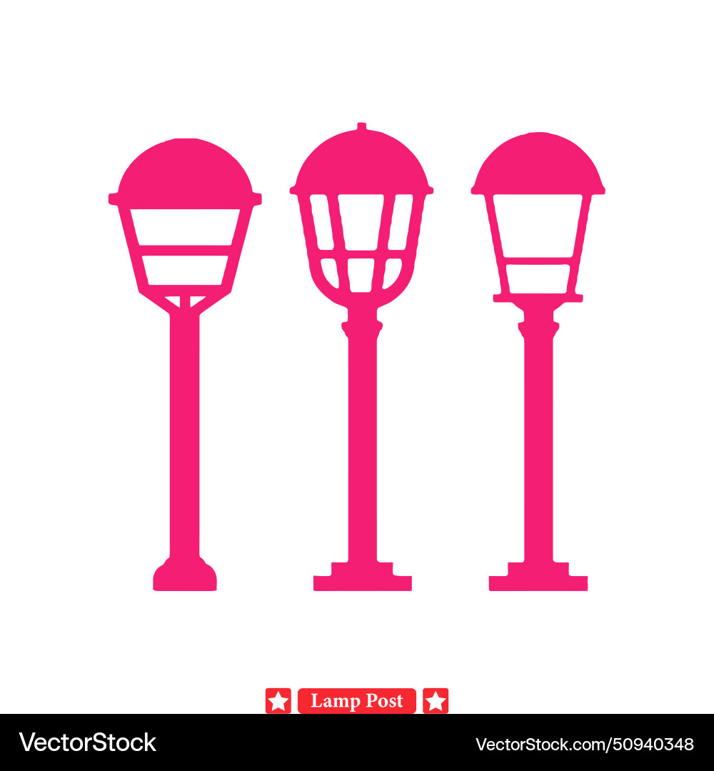 Classic urban street lights timeless lamp post Vector Image