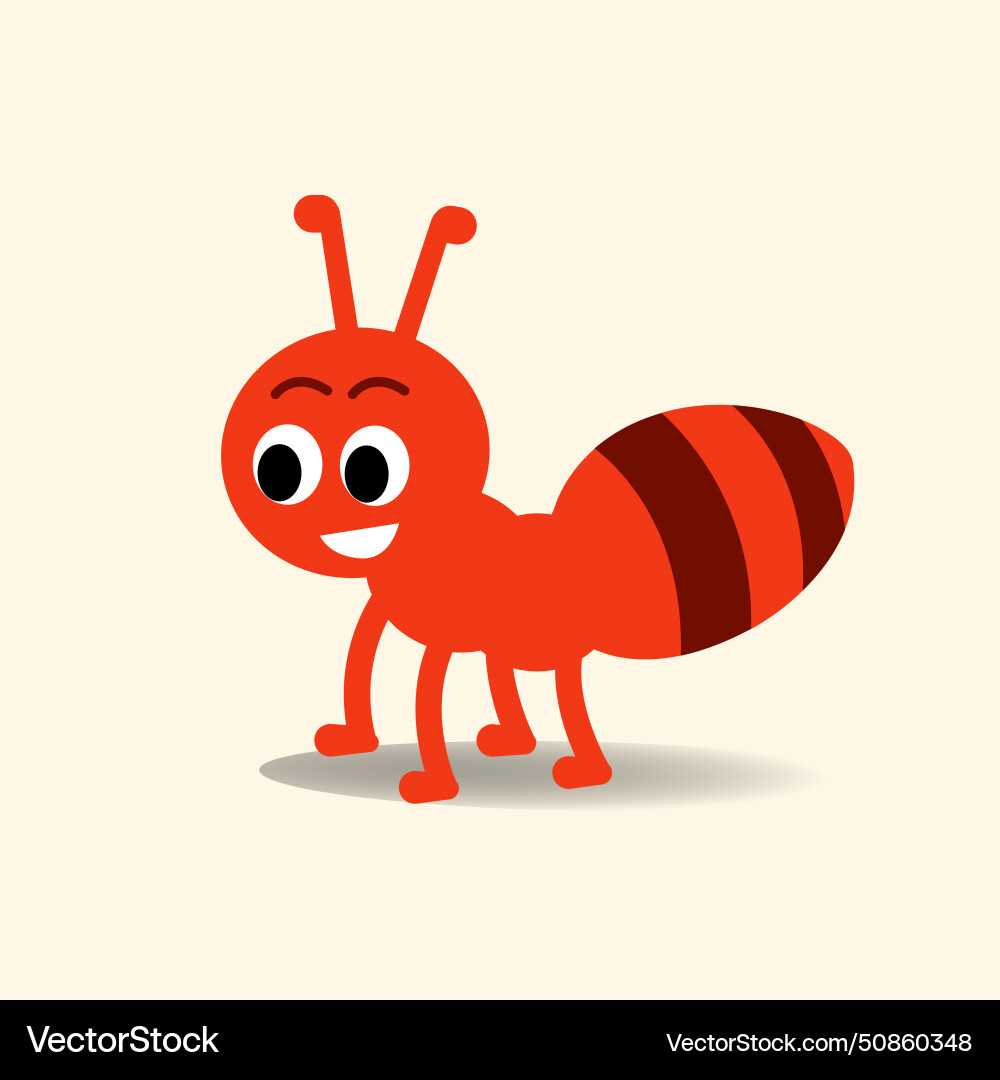 Cute ant cartoon Royalty Free Vector Image - VectorStock