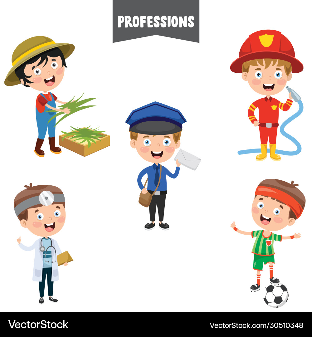 Different professions Royalty Free Vector Image