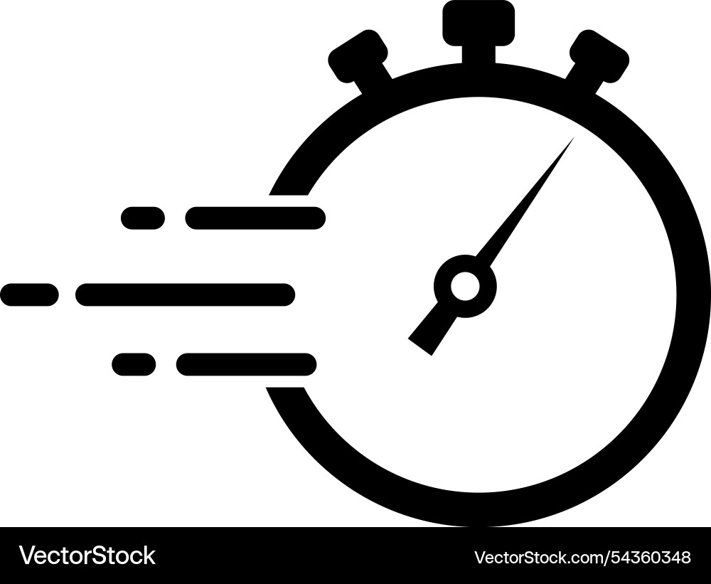 Fast time icon quick symbol speed Royalty Free Vector Image