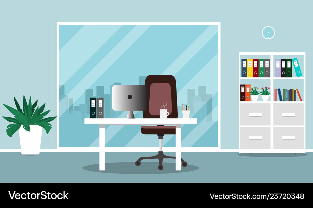 Flat office concept Royalty Free Vector Image - VectorStock