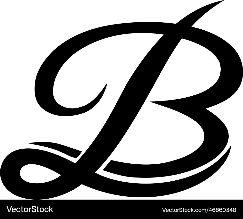 Lb initials logo design initial letter Royalty Free Vector