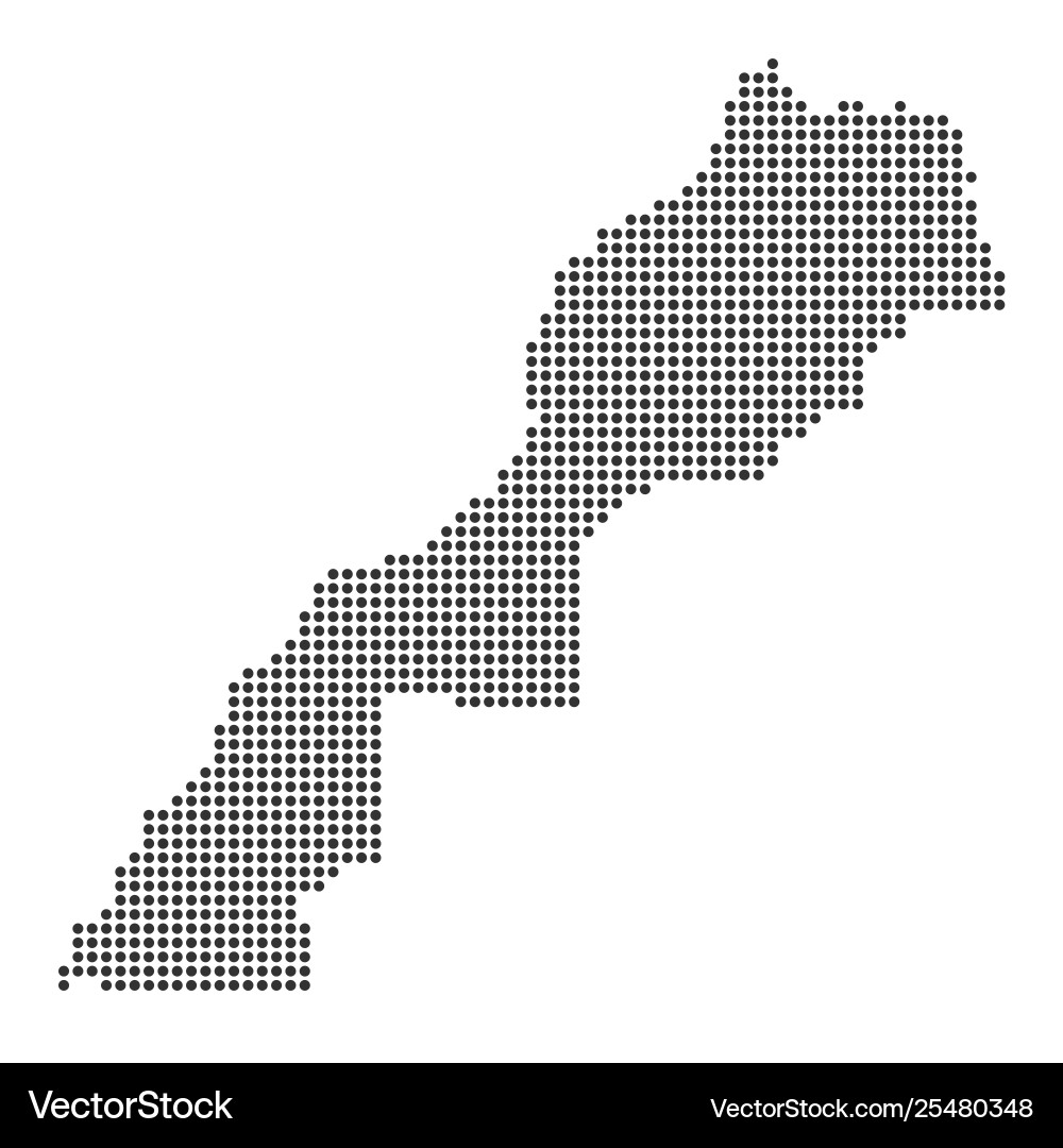 Morocco Dot Map Royalty Free Vector Image - VectorStock
