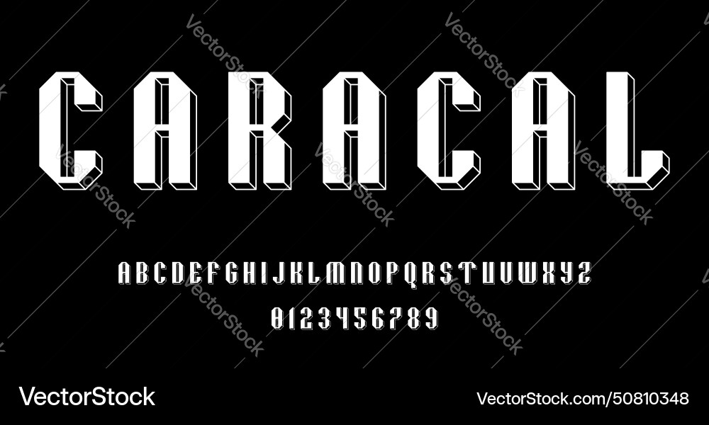 Set of alphabets font letters and numbers Vector Image
