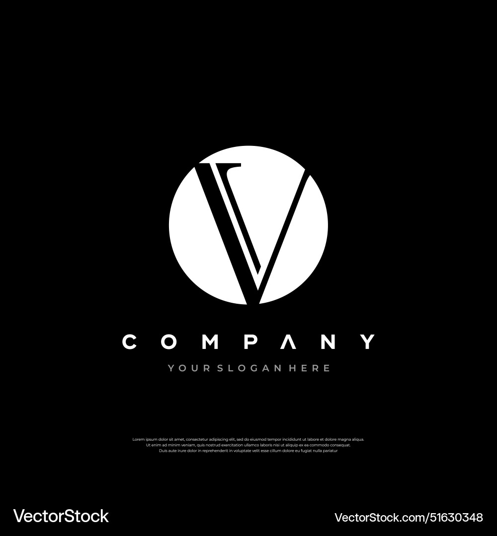 Stylized v monogram logo Royalty Free Vector Image