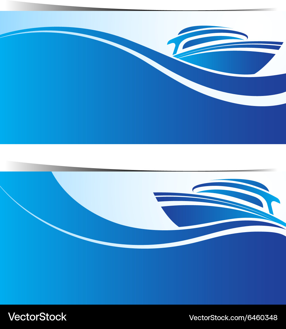 Yacht boat banner Royalty Free Vector Image - VectorStock