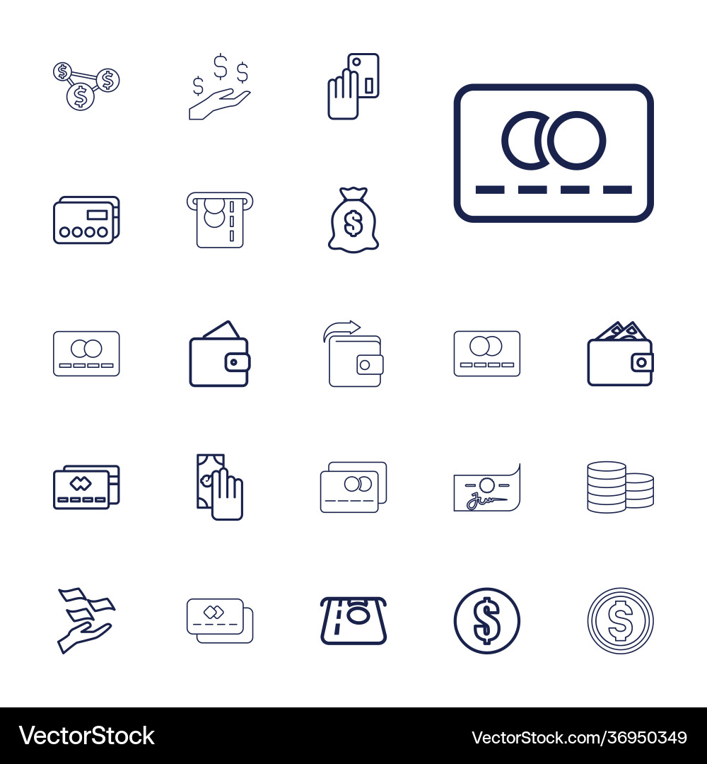 22 Icons bezahlen Lizenzfreies Vektorbild - VectorStock
