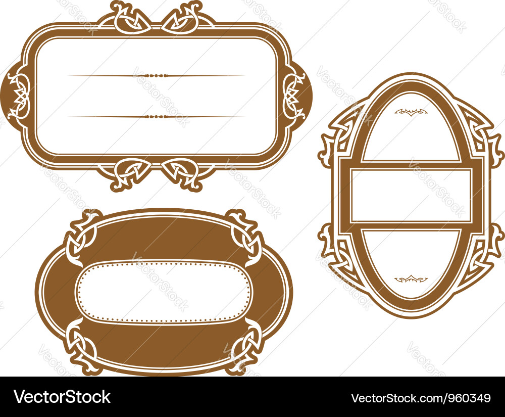 Antique vignettes and frames Royalty Free Vector Image