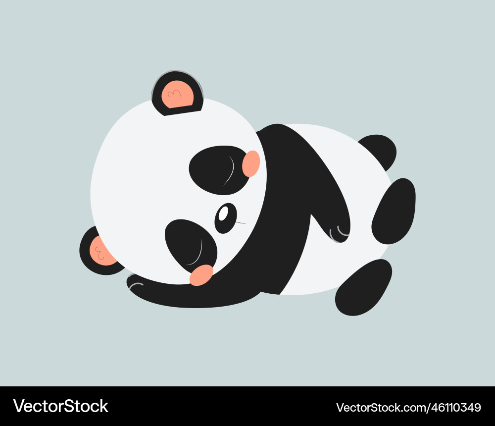 Cute panda sleep Royalty Free Vector Image - VectorStock