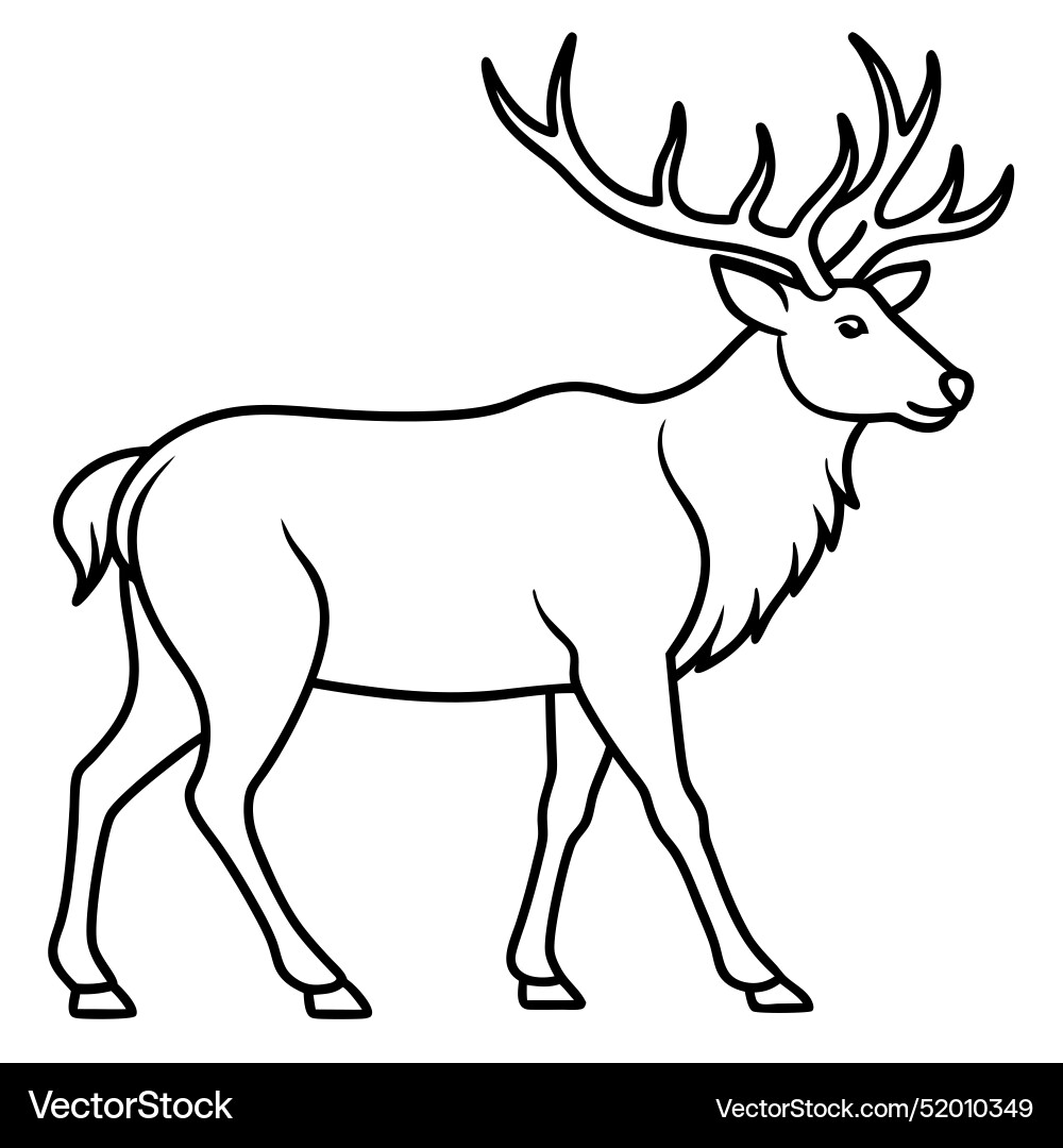 Elk walks icon Royalty Free Vector Image - VectorStock