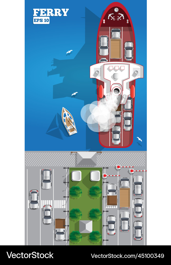 Ferry Royalty Free Vector Image - VectorStock