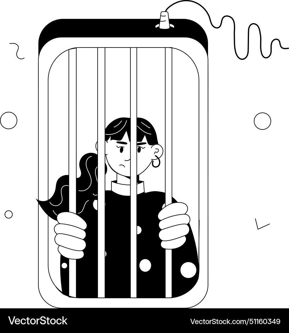 Mobile addict Royalty Free Vector Image - VectorStock