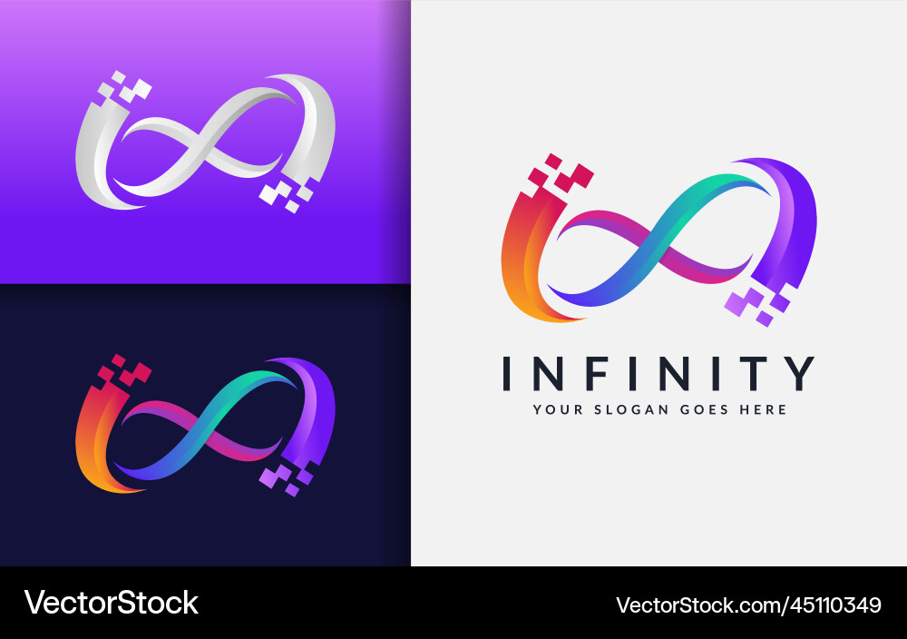 Modernes Infinity Logo - Tech & Innovation Vektorbild