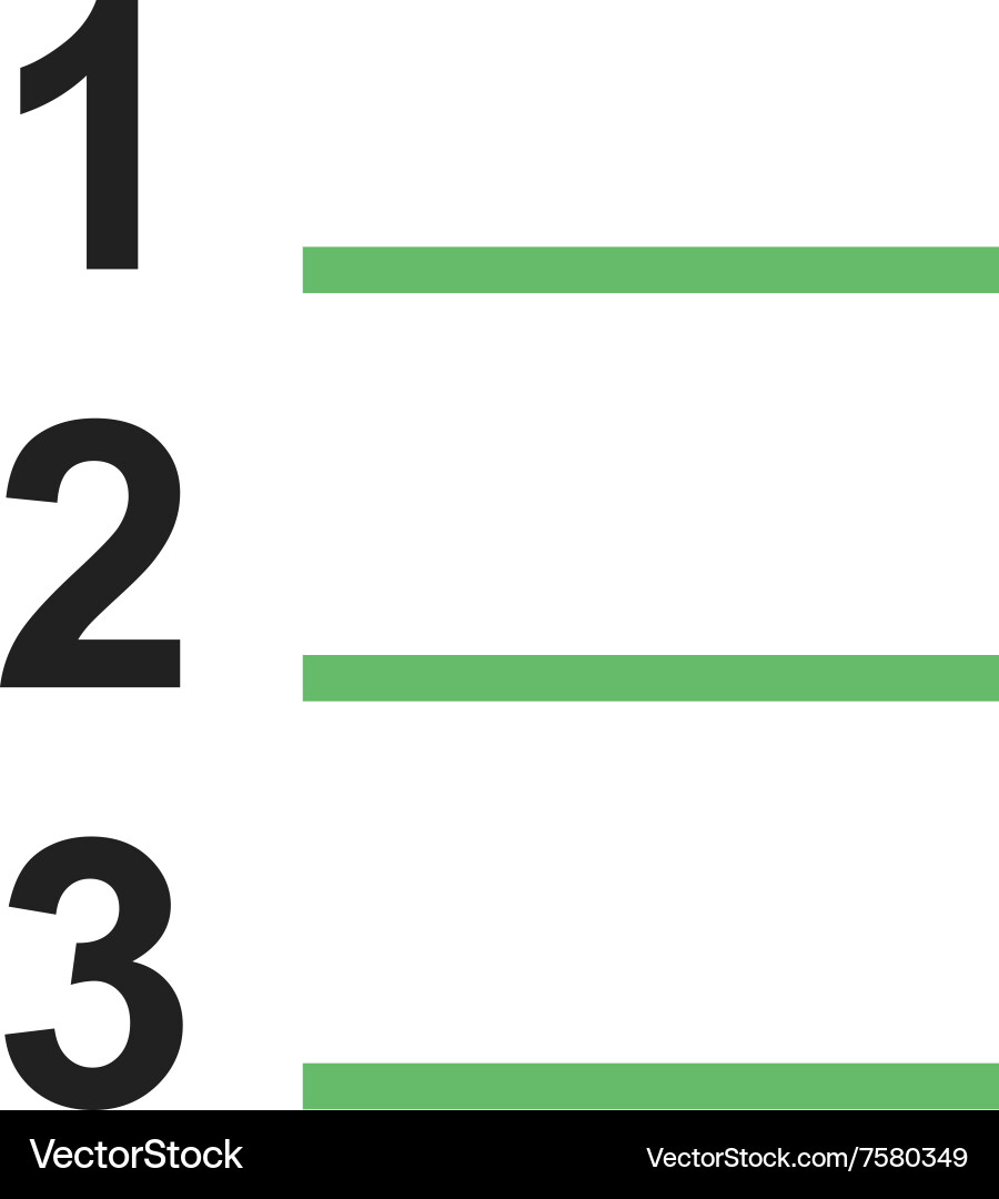 Numbered list Royalty Free Vector Image - VectorStock