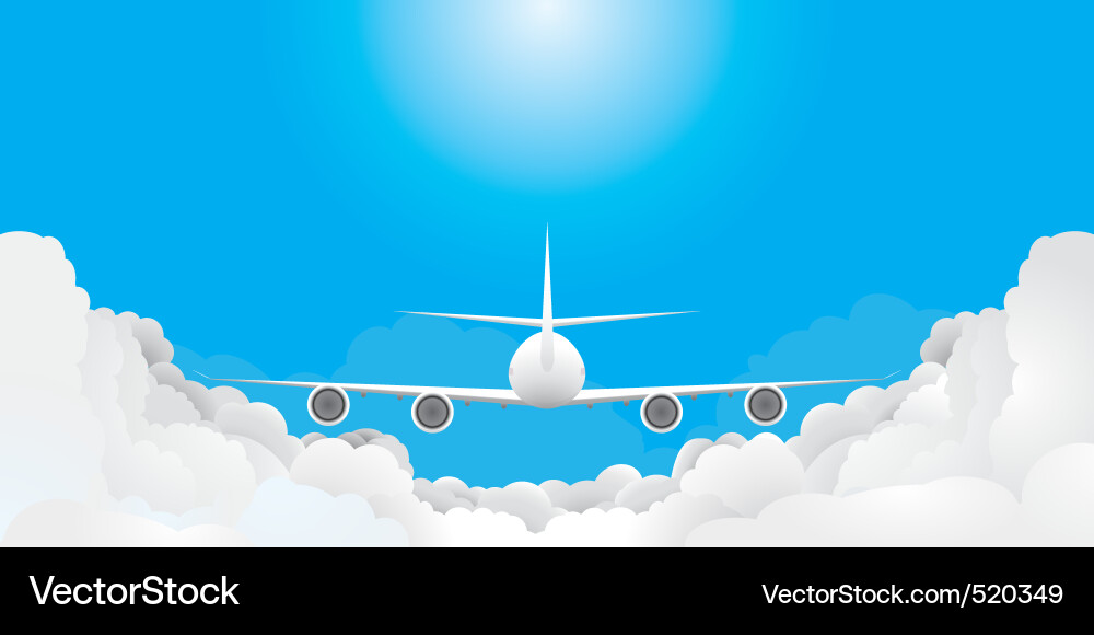 Plane is flying Royalty Free Vector Image - VectorStock