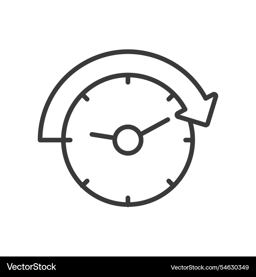 Rapid passage of time icon in line design rapid Vector Image