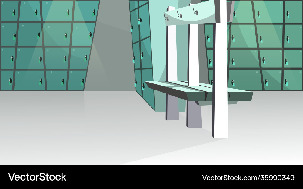 Sports locker room Royalty Free Vector Image - VectorStock