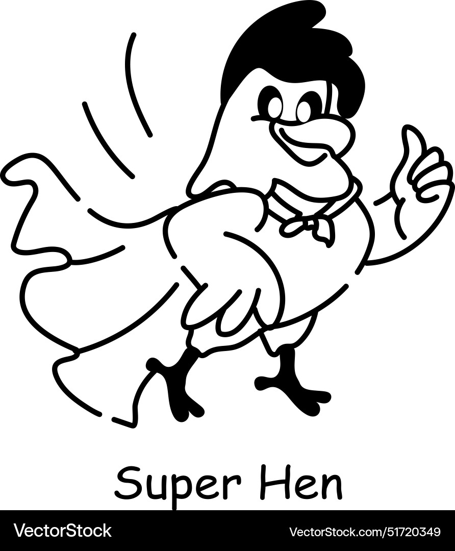 Super hen Royalty Free Vector Image - VectorStock