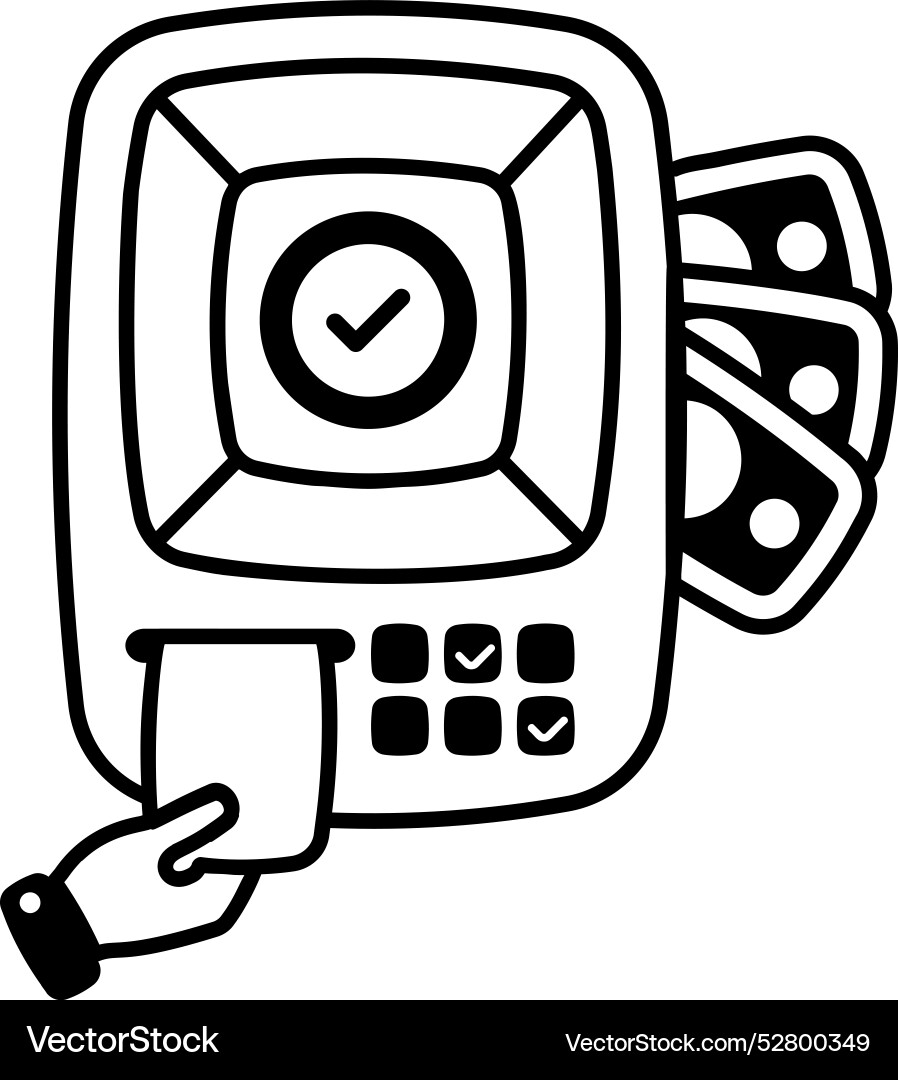 Withdrawal Royalty Free Vector Image - VectorStock