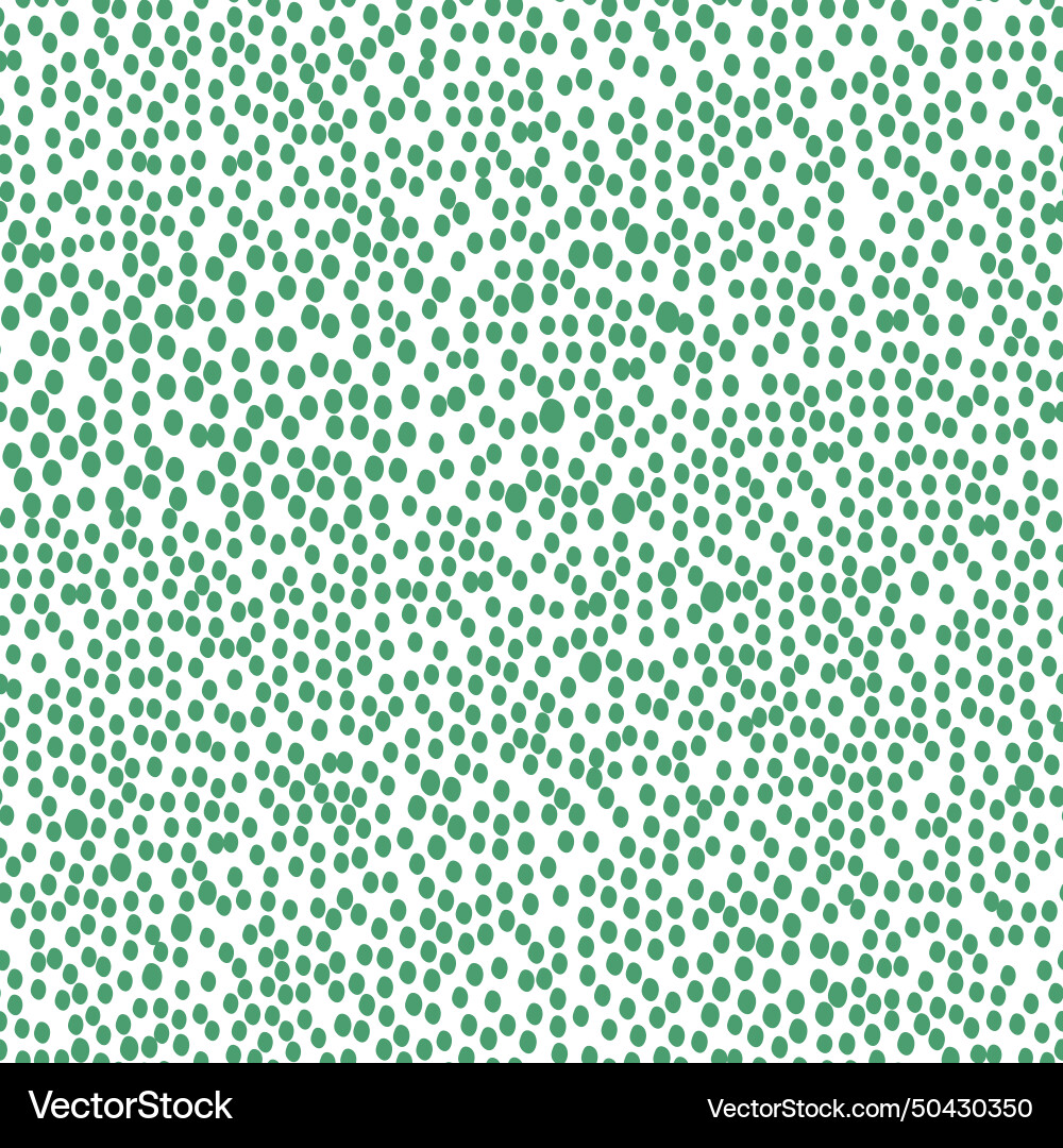 A pattern of green oval dots on white background Vector Image