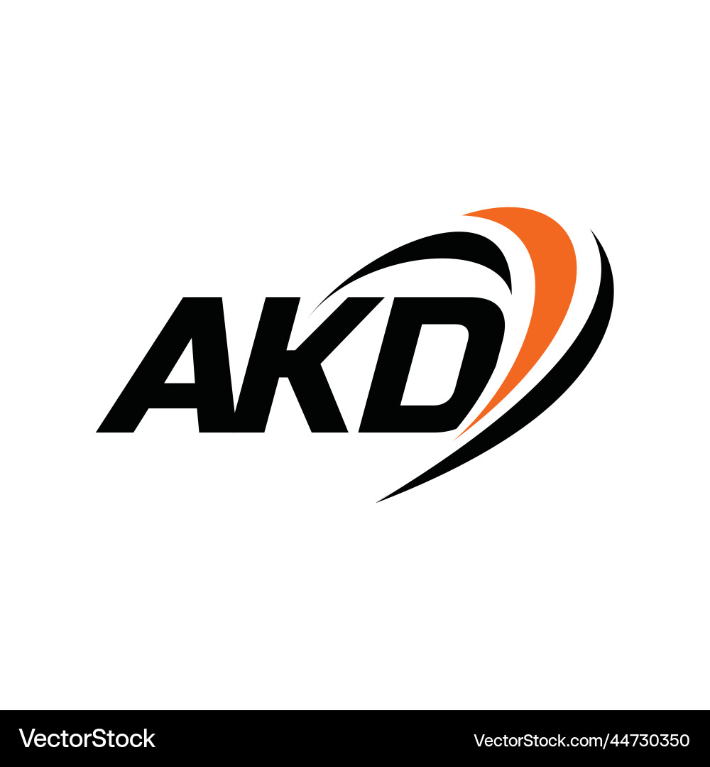 Akd monogram logo Royalty Free Vector Image - VectorStock