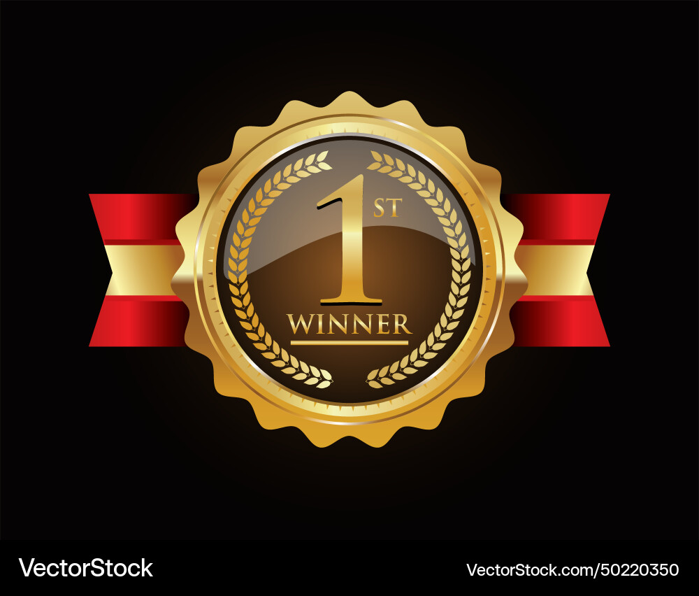 Award winner badge isolated 006 Royalty Free Vector Image