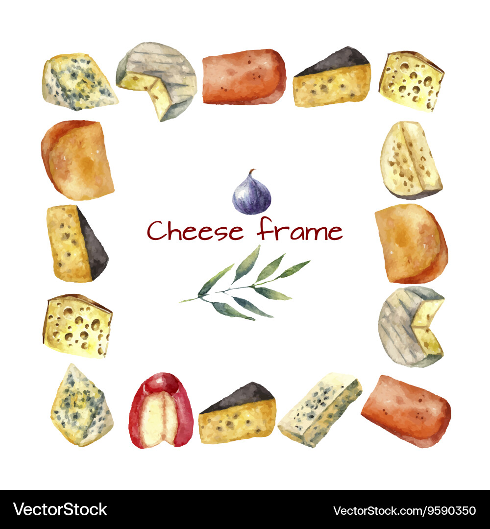Cheese frame Royalty Free Vector Image - VectorStock