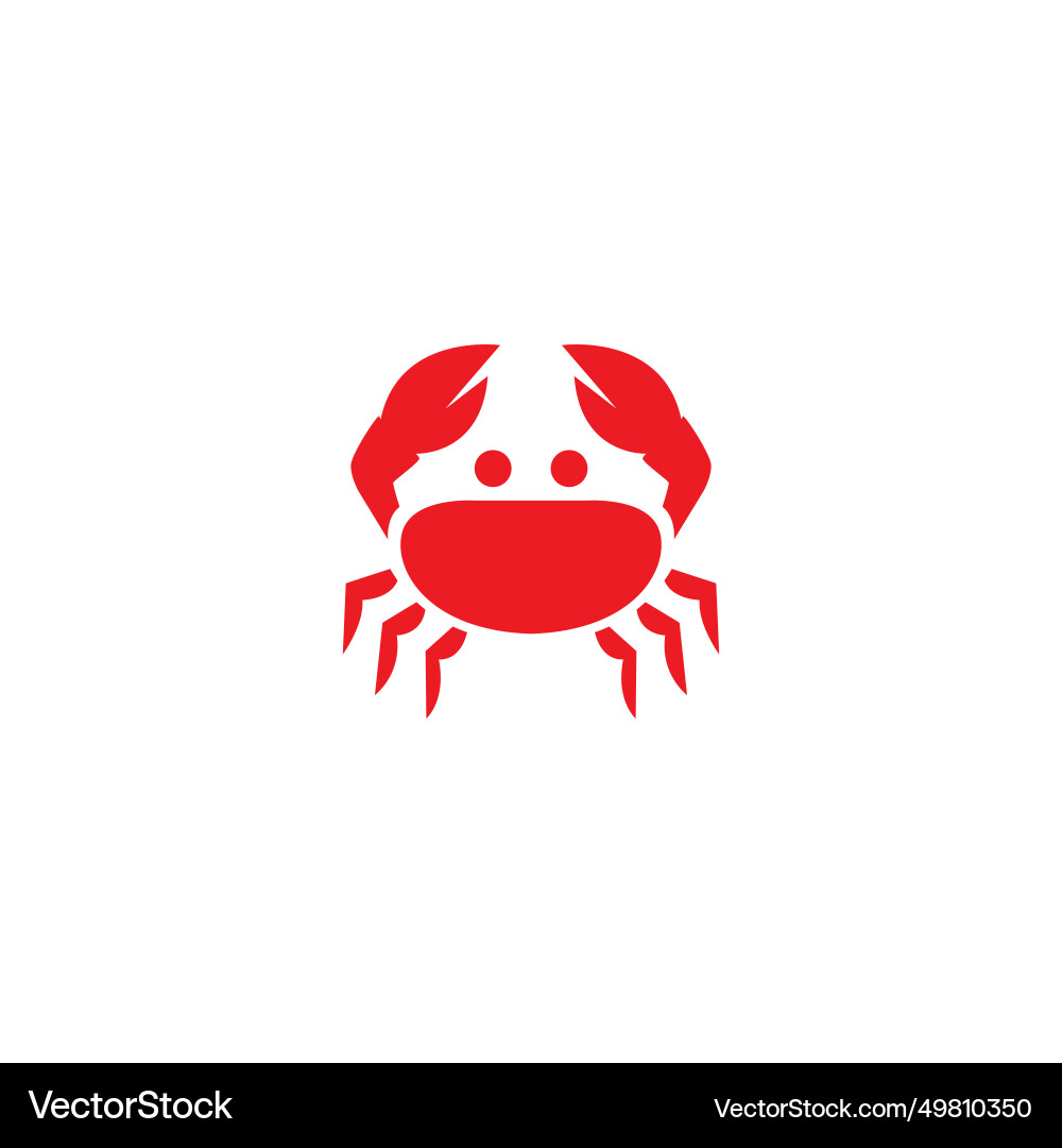 Crabs seafood icon logo design Royalty Free Vector Image