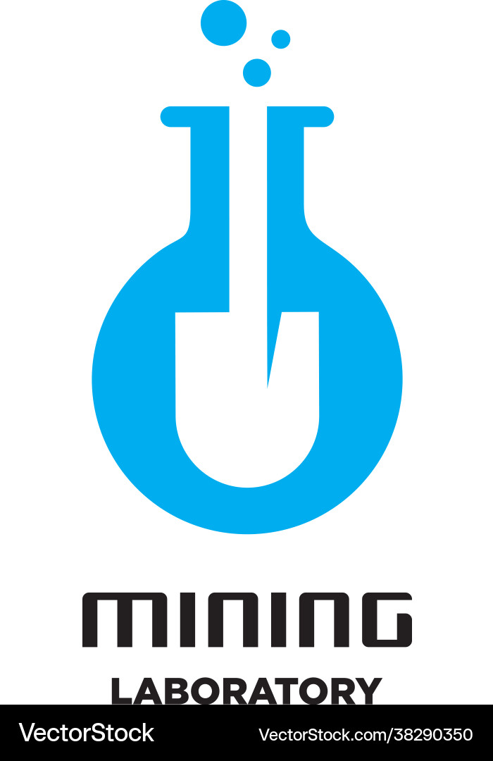Mining laboratory logo Royalty Free Vector Image