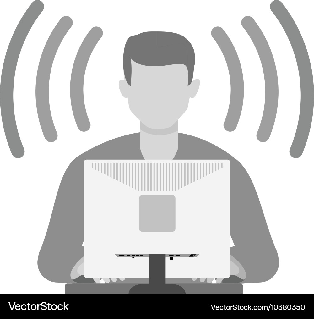 Signal on user Royalty Free Vector Image - VectorStock