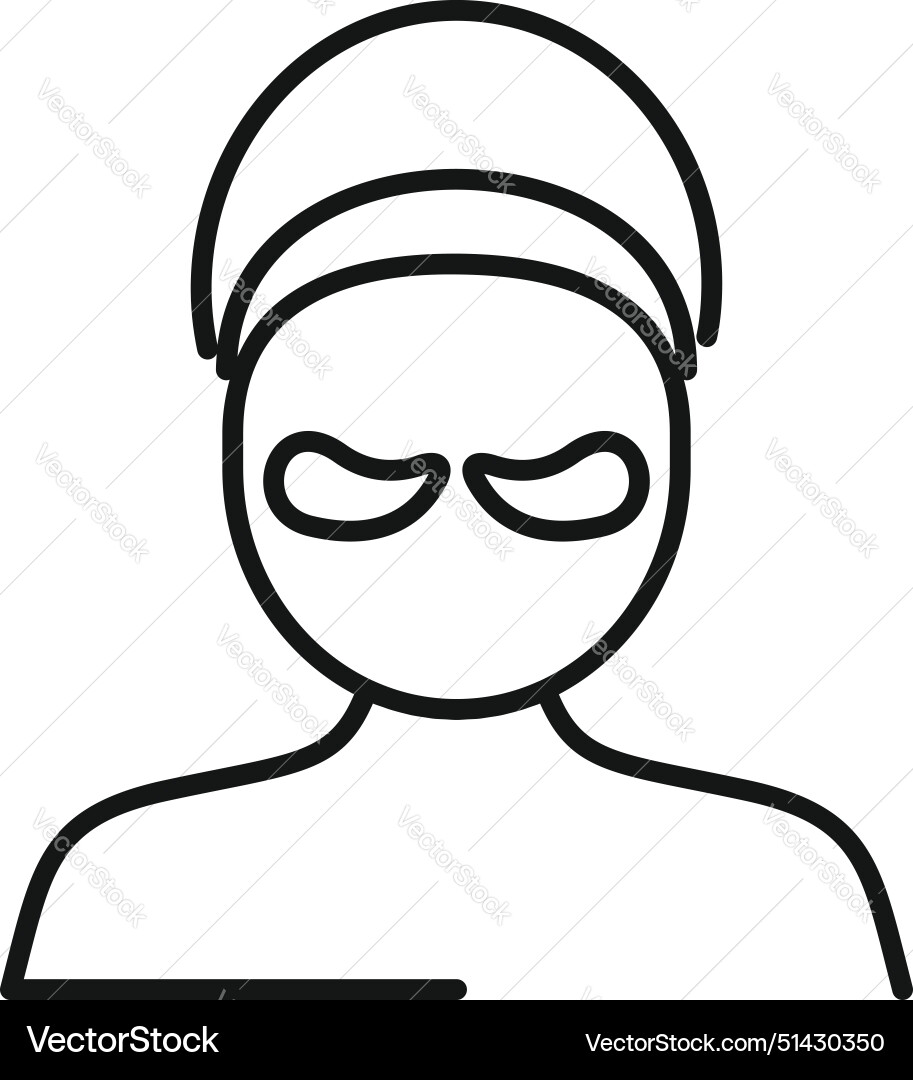 Spa treatment icon with face mask Royalty Free Vector Image