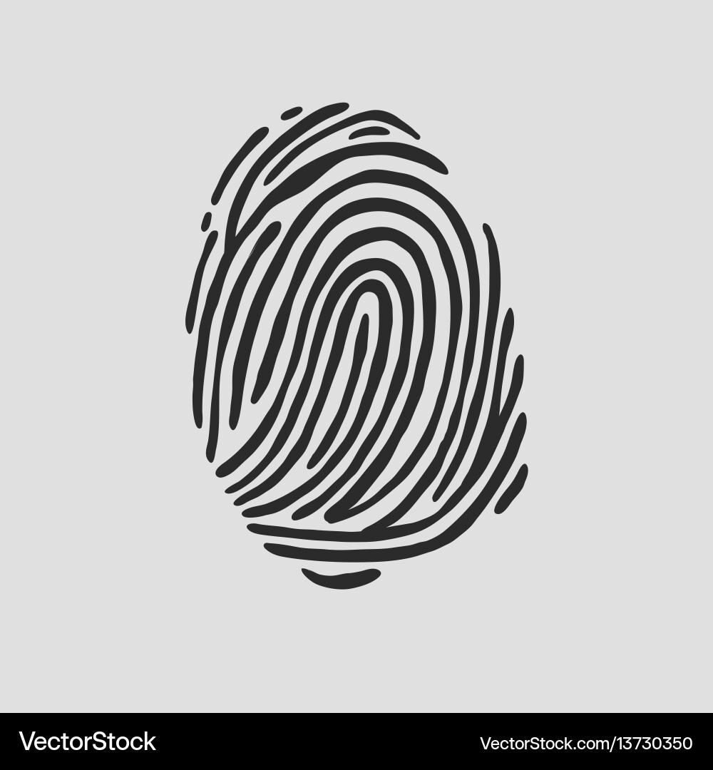 Thumb print fingerprint Royalty Free Vector Image
