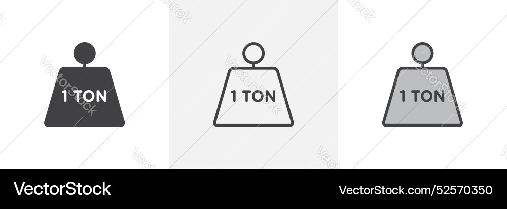 Tonne icon set on white background Royalty Free Vector Image