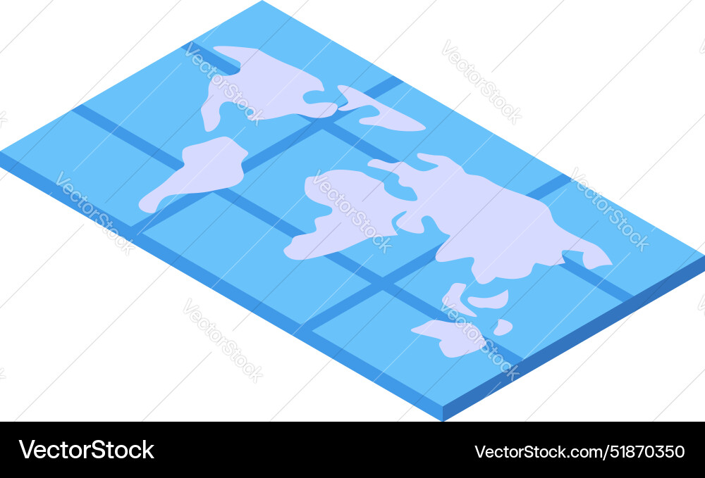 World map spreading on a surface creating global Vector Image