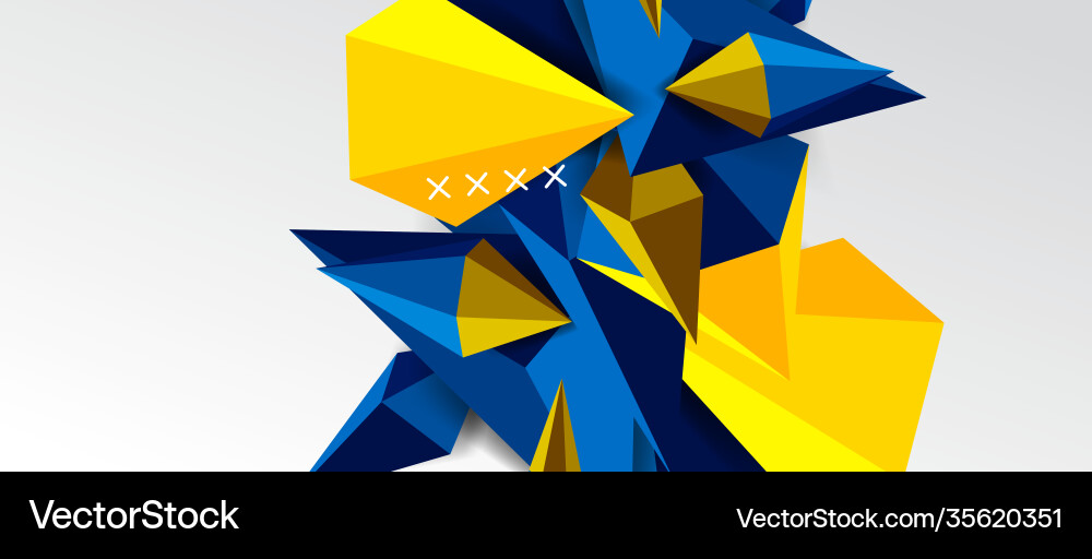 3d low poly abstract shape background Royalty Free Vector