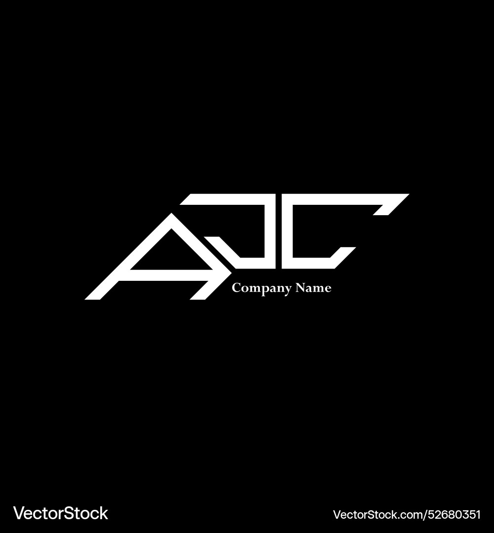 Ajc logo design simple and modern Royalty Free Vector Image