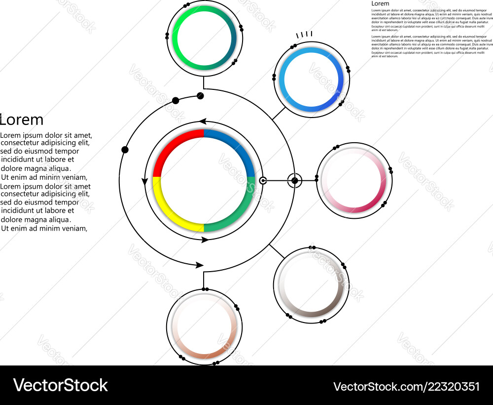 Circular Infographic Template with Arrows Vector Image