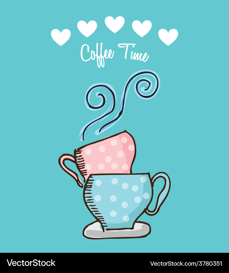 Coffee time Royalty Free Vector Image - VectorStock