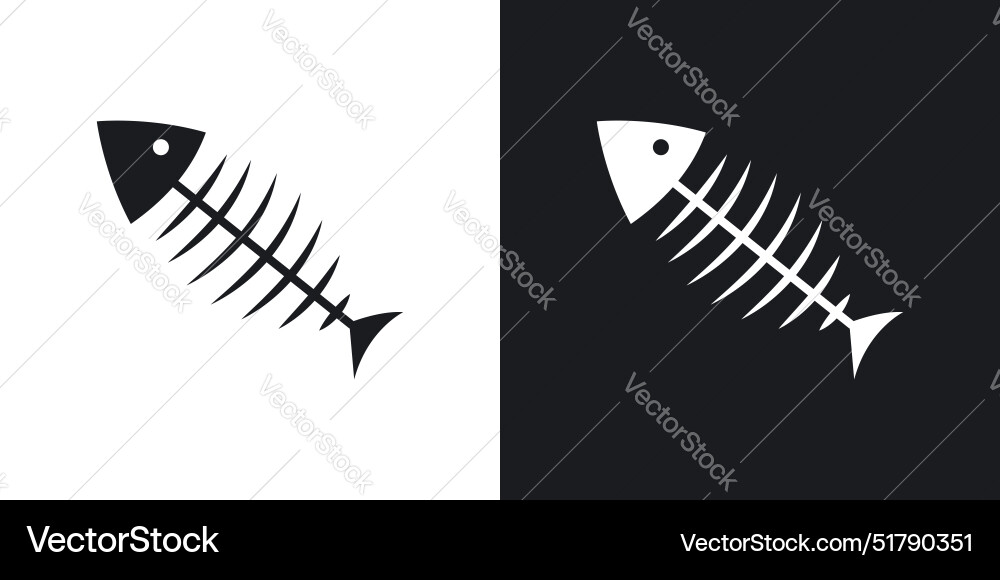 Fish bones icon Royalty Free Vector Image - VectorStock