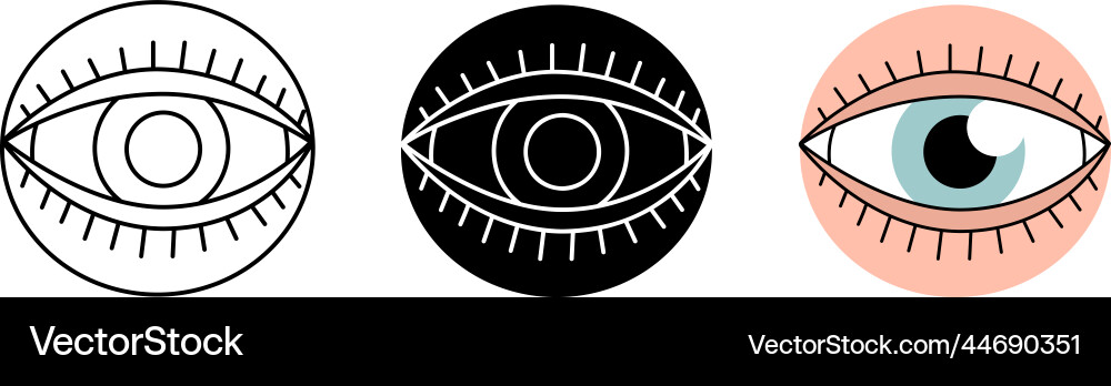 Human Eyeball Icons - Collection Royalty Free Vector Image