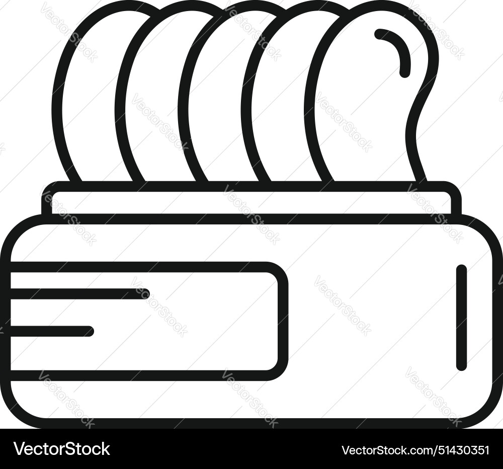 Line icon of a multislice toaster Royalty Free Vector Image