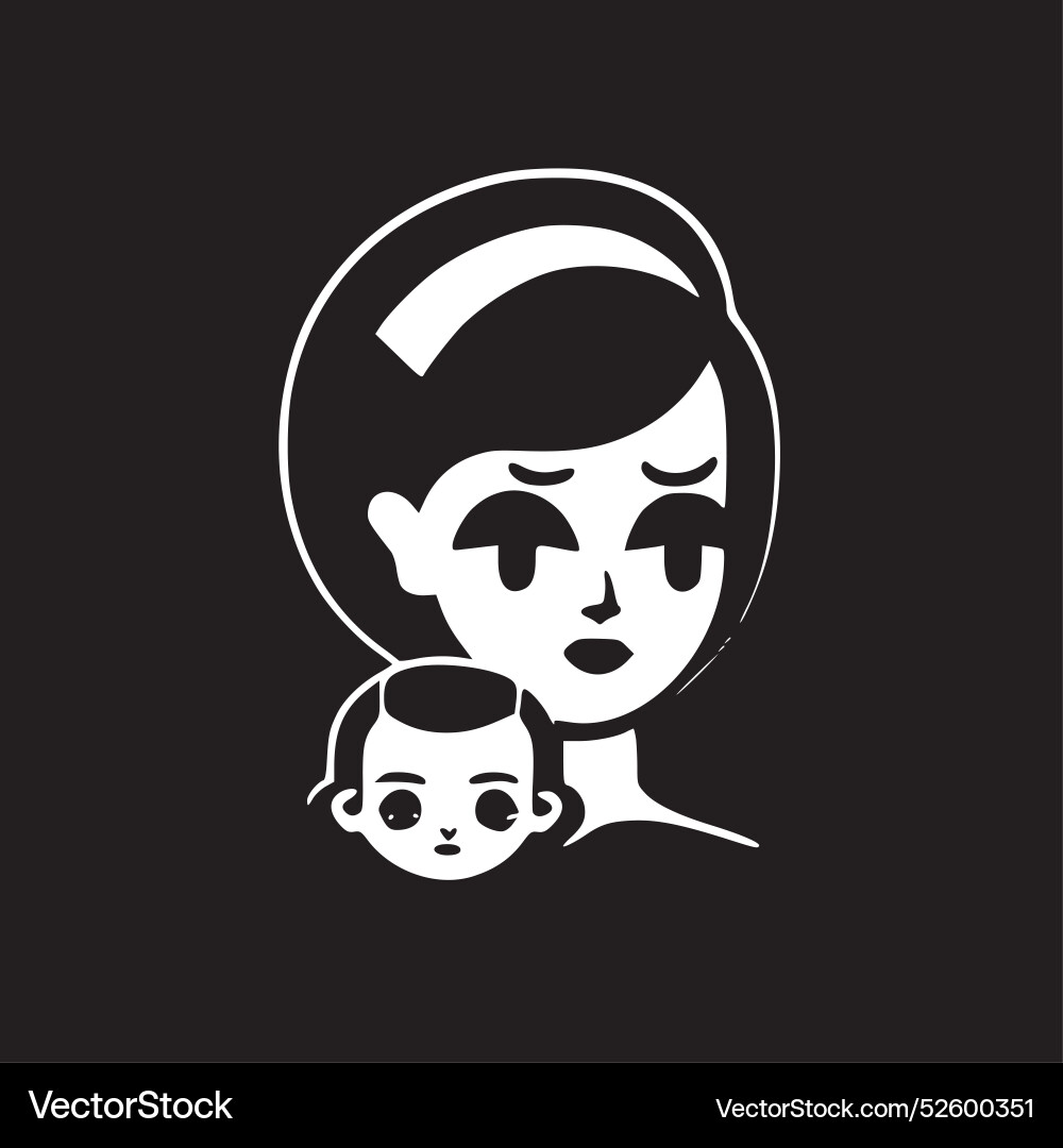 Mama - minimalist and simple silhouette Royalty Free Vector