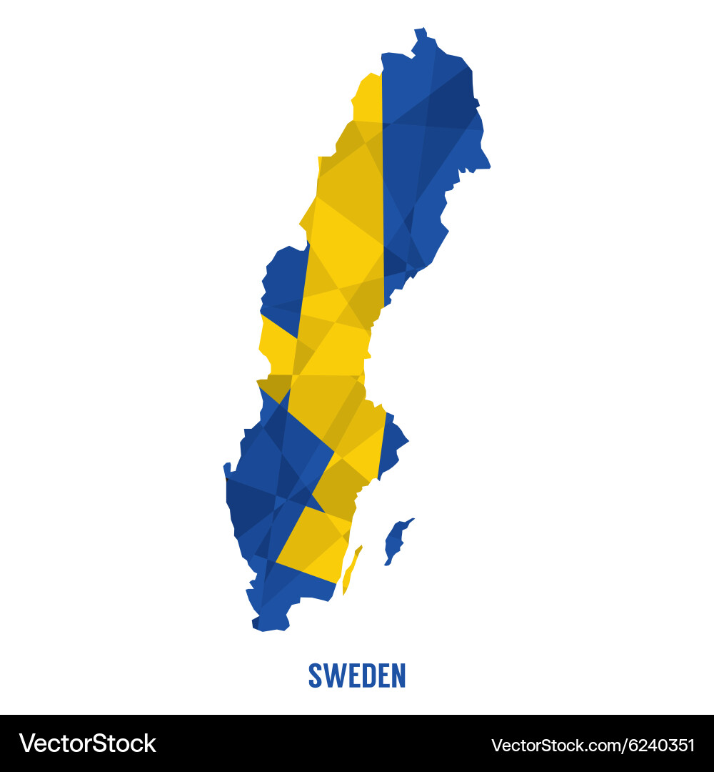 Map of sweden Royalty Free Vector Image - VectorStock