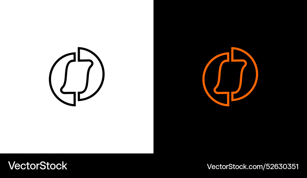 Modern and unique s logo design 2 Royalty Free Vector Image