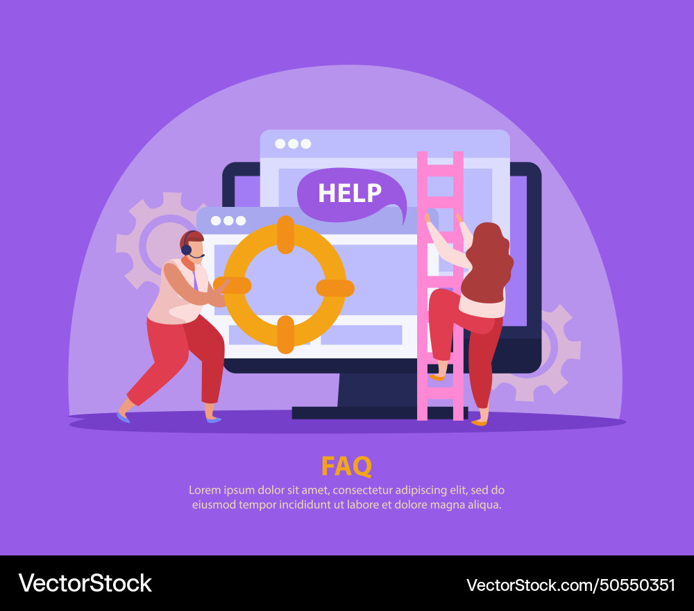 Online support background Royalty Free Vector Image