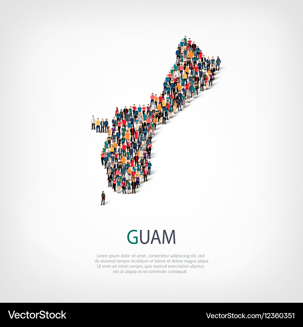 People map country guam Royalty Free Vector Image