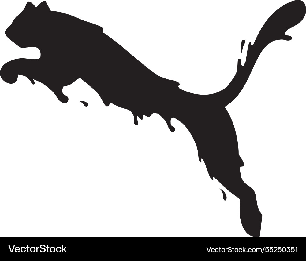 Puma logo dripping Royalty Free Vector Image - VectorStock