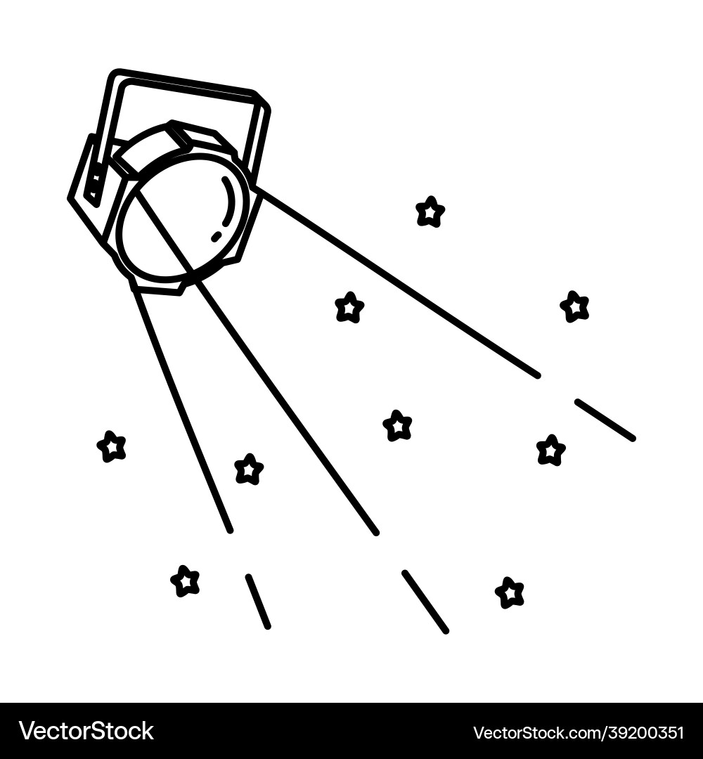 Spot light icon doodle hand drawn or outline Vector Image