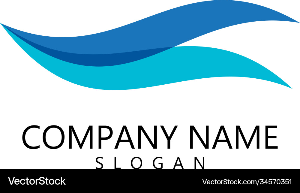 Water wave logo Royalty Free Vector Image - VectorStock